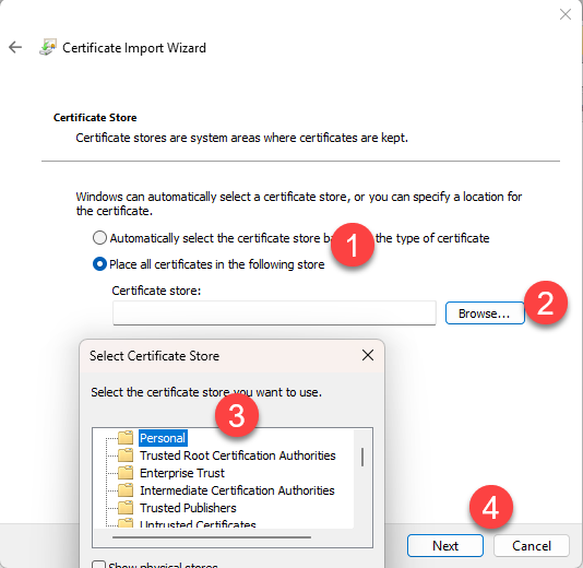 Configuring TLS Certificates for SQL Server